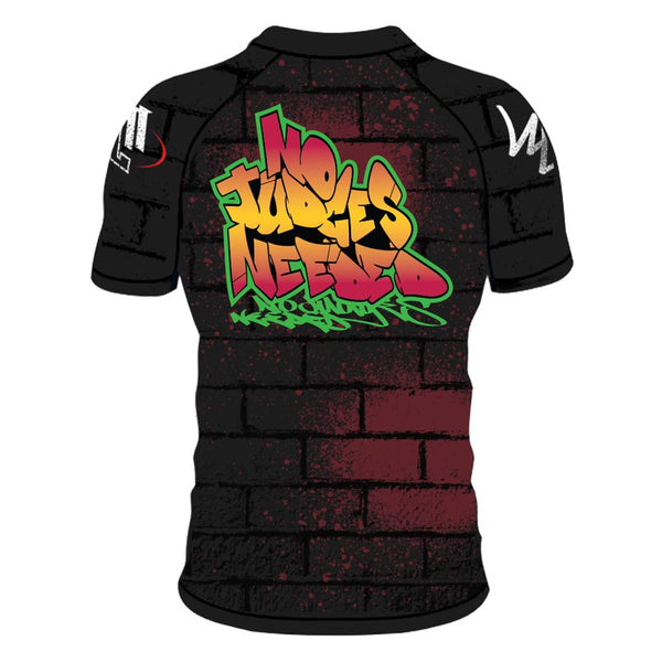 Youth BJJ Graffiti Rash Guard | No Judges Needed